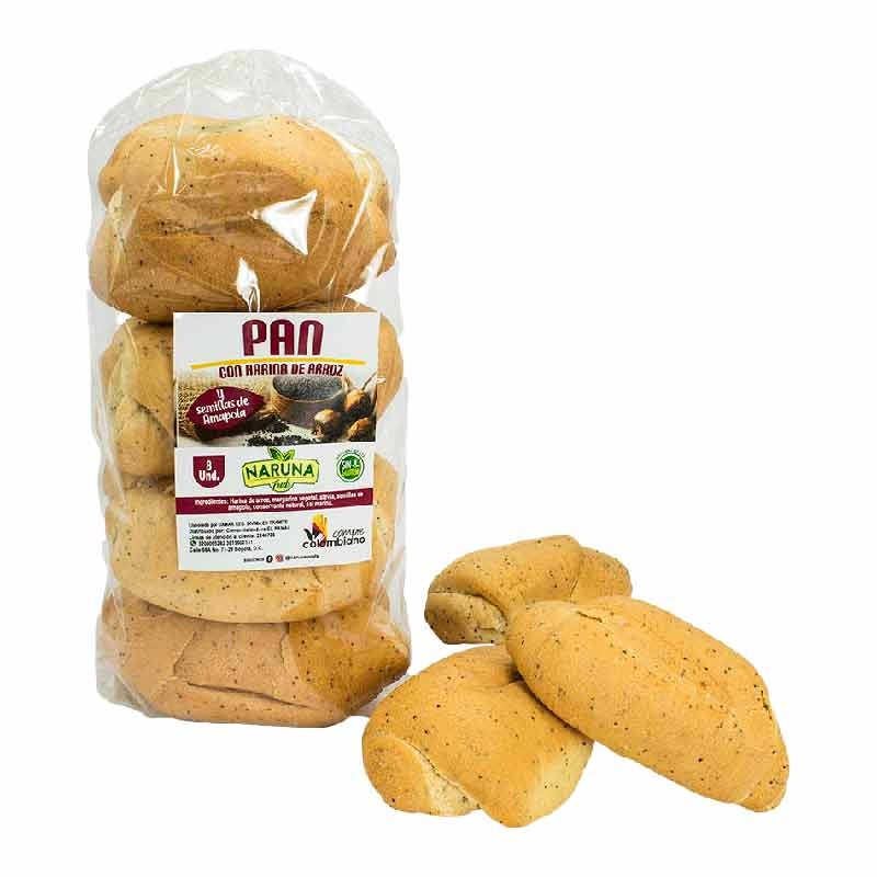 BREAD WITH RICE FLOUR * 8 UND NARUNA – Frutos & Semillas