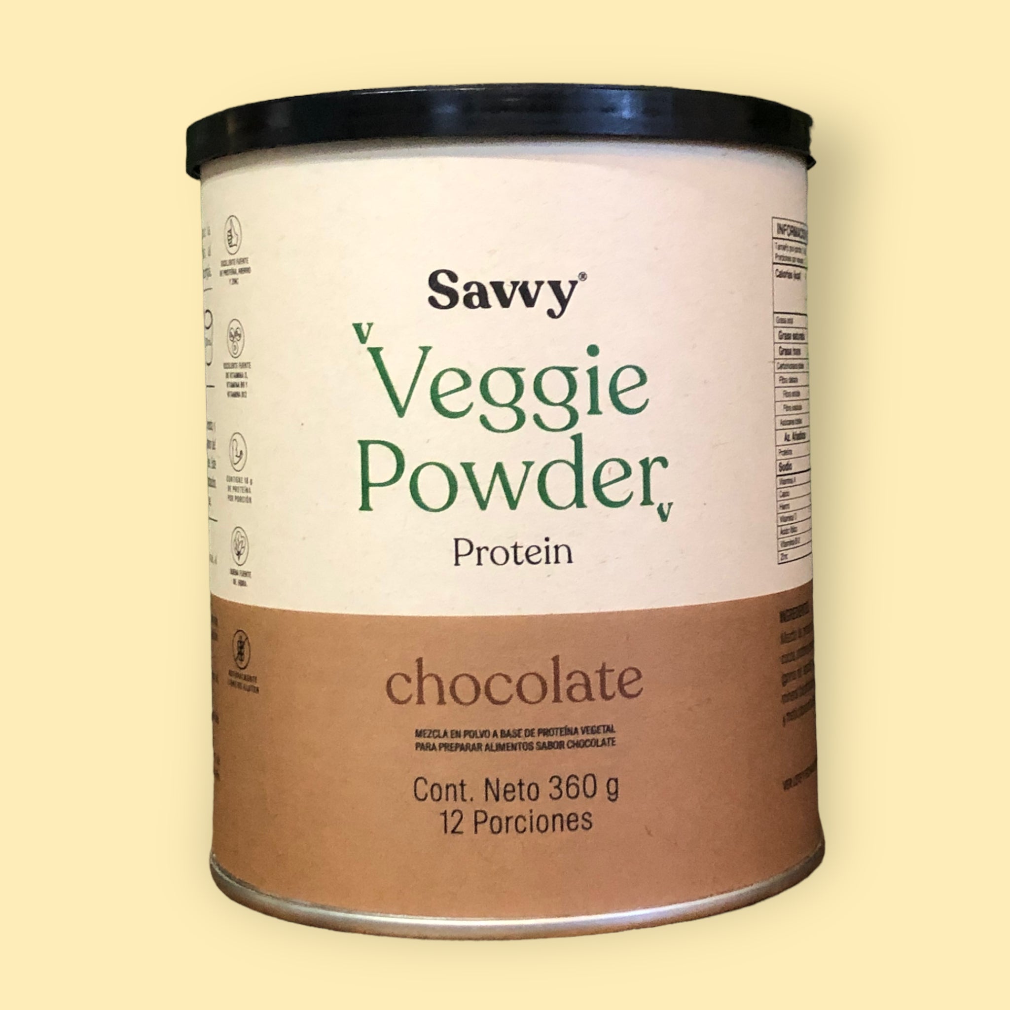 Savvy Proteina Mini Veggie Powder Chocolate x 360g – Frutos & Semillas