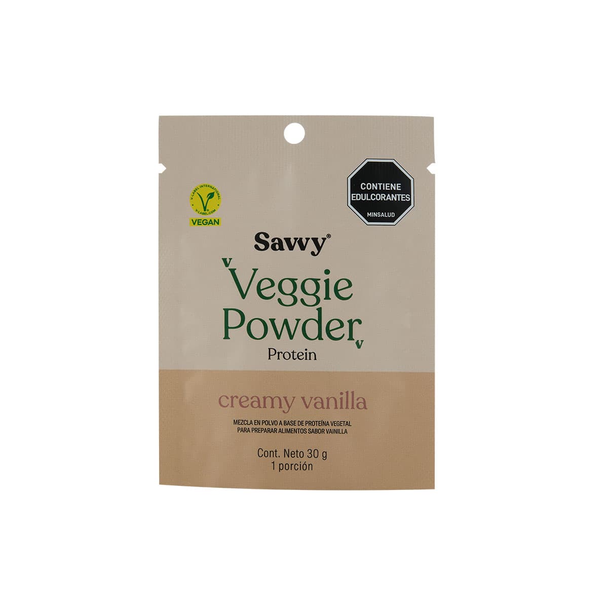 VEGGIE POWDER CREAMY SACHET SAVVY * 30 GR – Frutos & Semillas