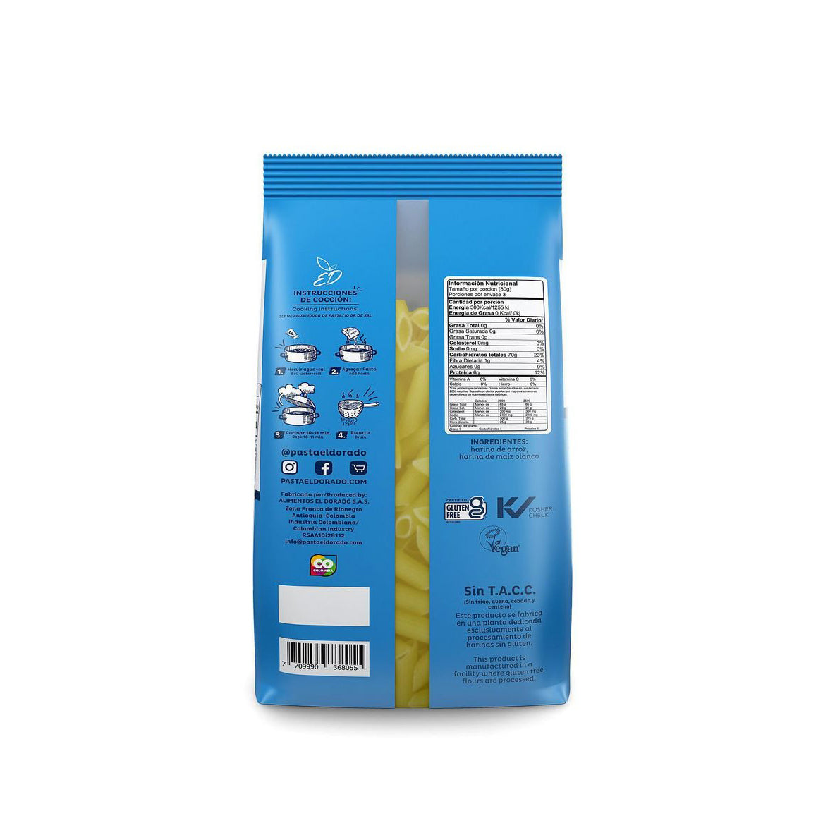 DORADO RICE PASTA 250 GR – Frutos & Semillas